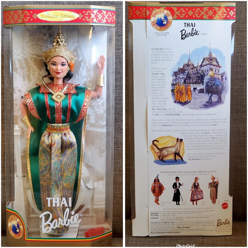 Nrfb Thai Barbie Dolls Of The World Collection Vintag… - Gem